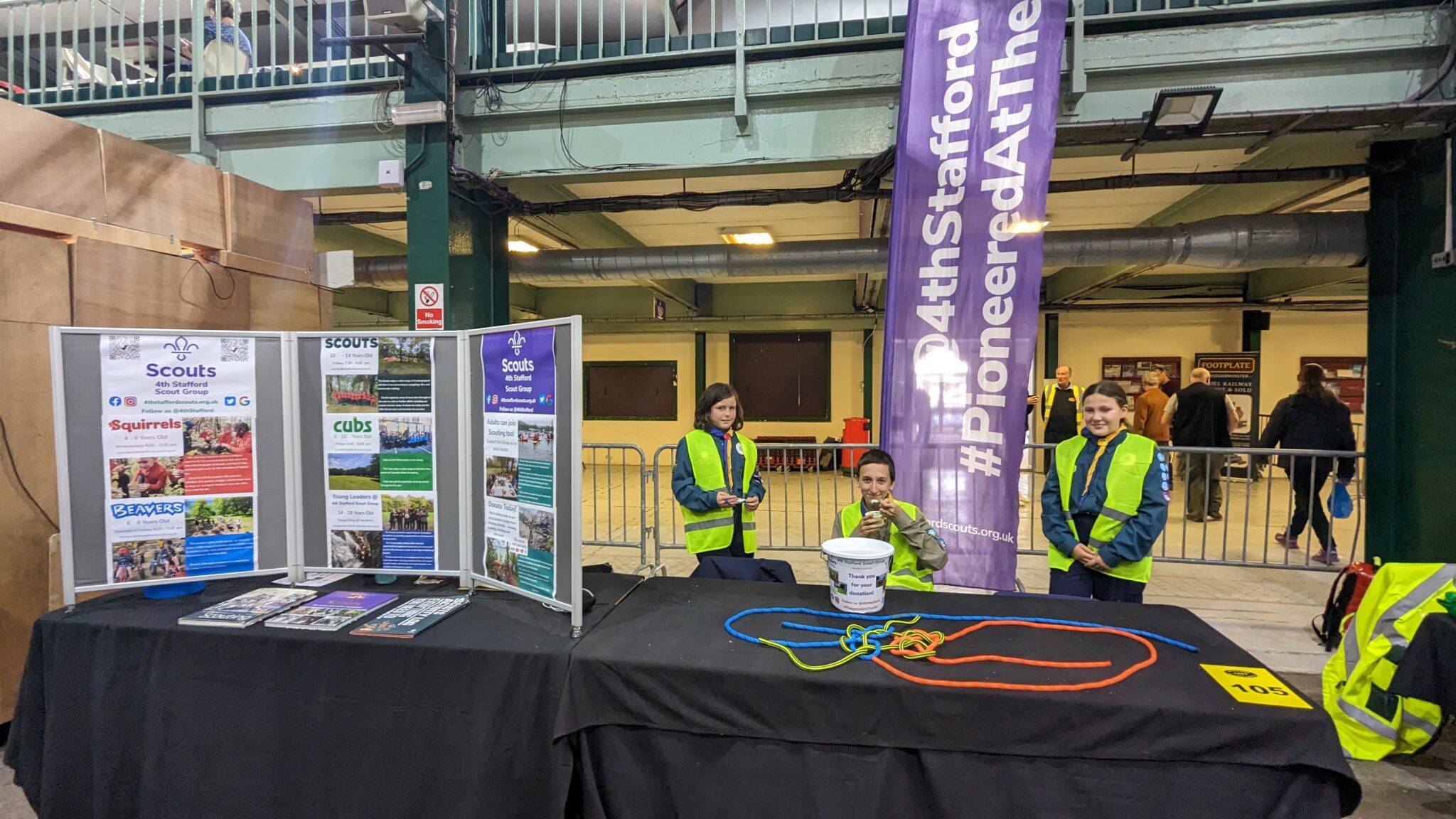 Scouts on board @ SRC Model Railway Exhibition | 4th Stafford Scout Group